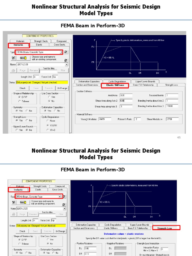 Perform 3D - FEMA Beam Example | PDF