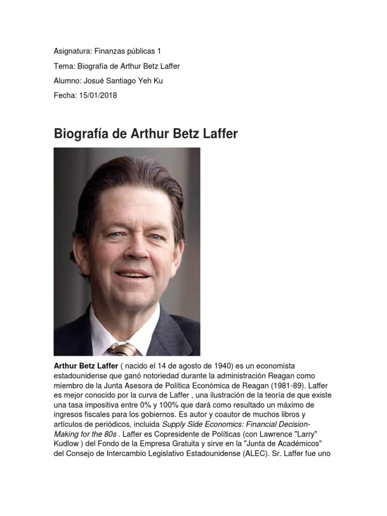 Biografia de Arthur Laffer | PDF