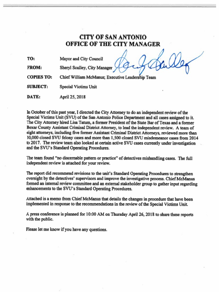 Independent Review of SAPD's Special Victims Unit | PDF | Detective ...