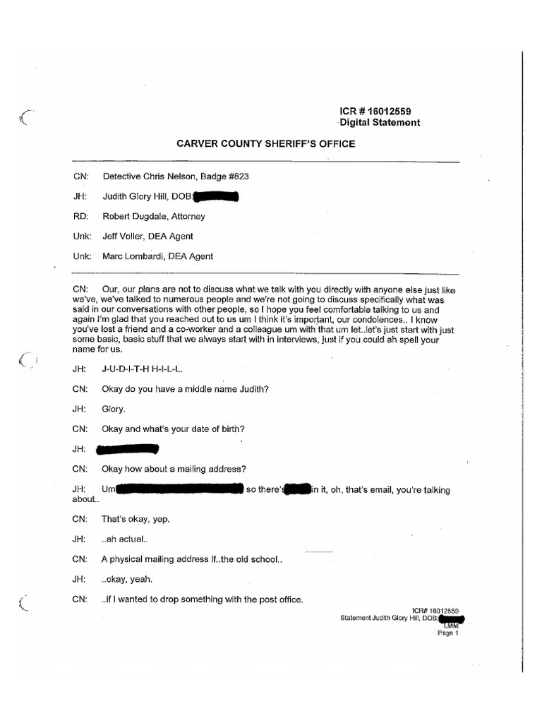 Judith Hill Statement Transcript Pdf