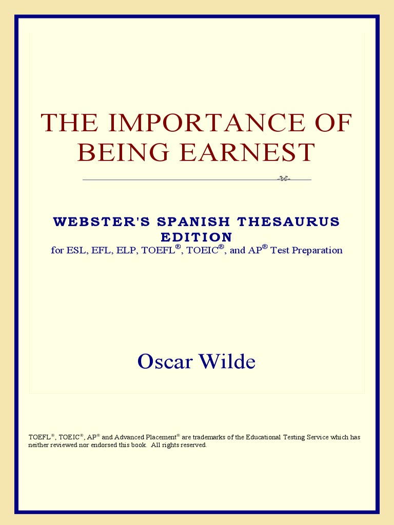 Oscar Wilde The Importance of Being Earnest PDF | PDF | The Importance ...