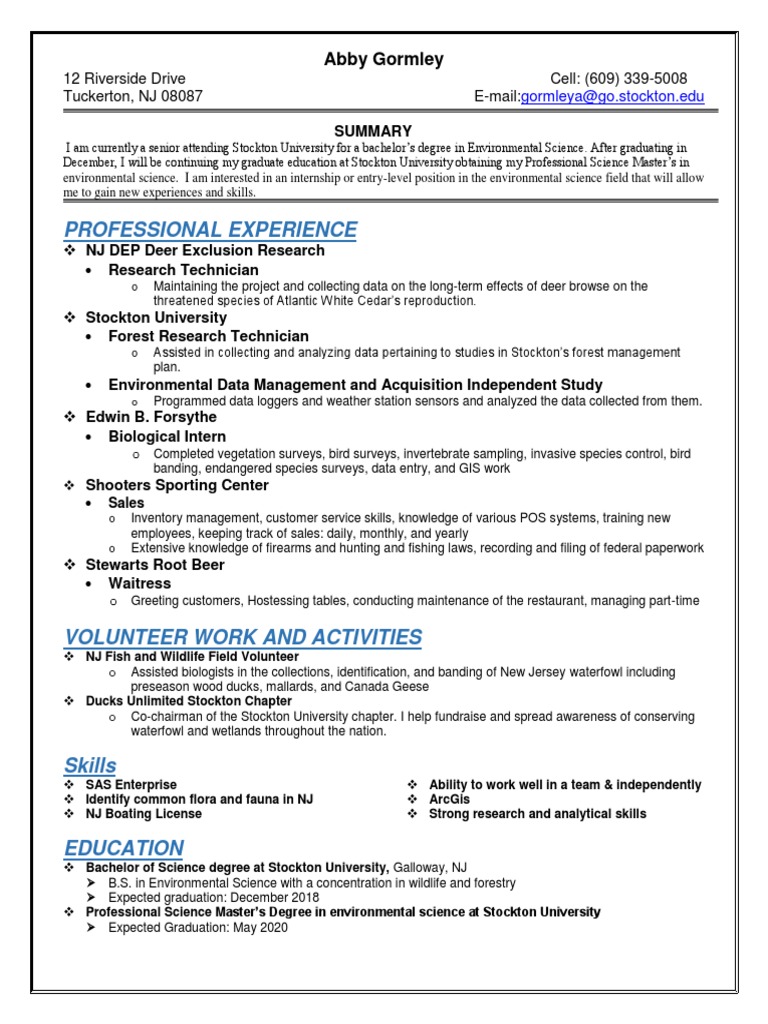 One Page Resume | PDF | Nature