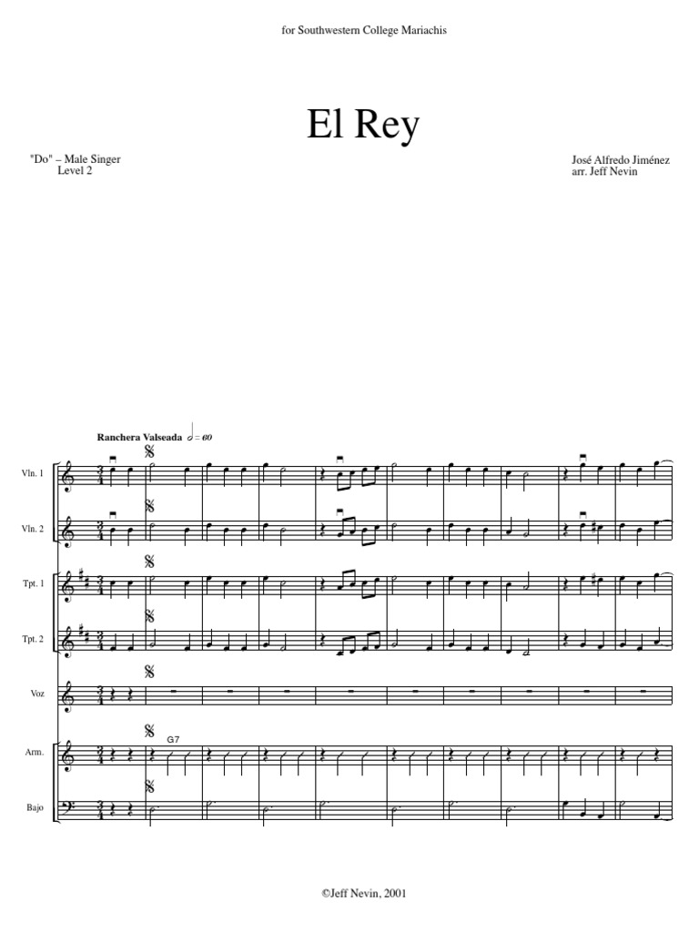 El Rey Partitura PDF | PDF