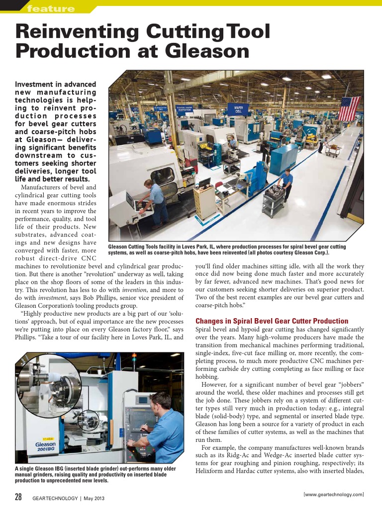 Gleason Cutting Tools | PDF | Gear | Industries