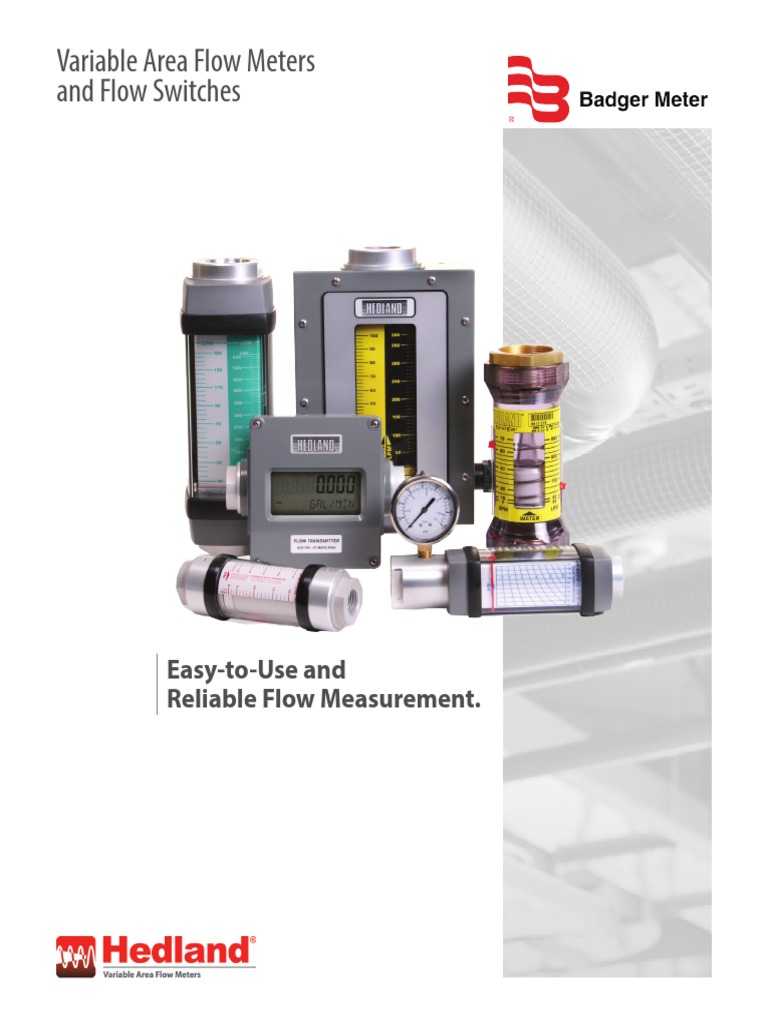 Hedland Variable Area Flow Meters and Flow Switches Brochure Vam-br-00714-En | PDF | Flow ...