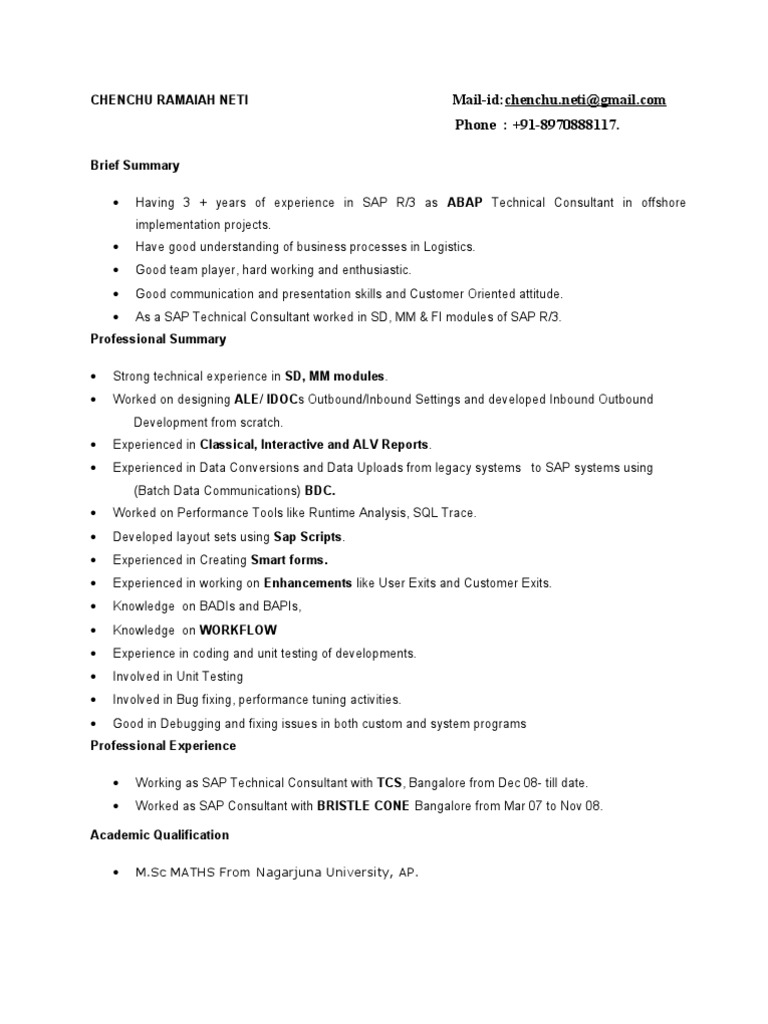 Chenchu Ramaiah Neti: Phone: +91-8970888117 | PDF | Sales | Areas Of ...