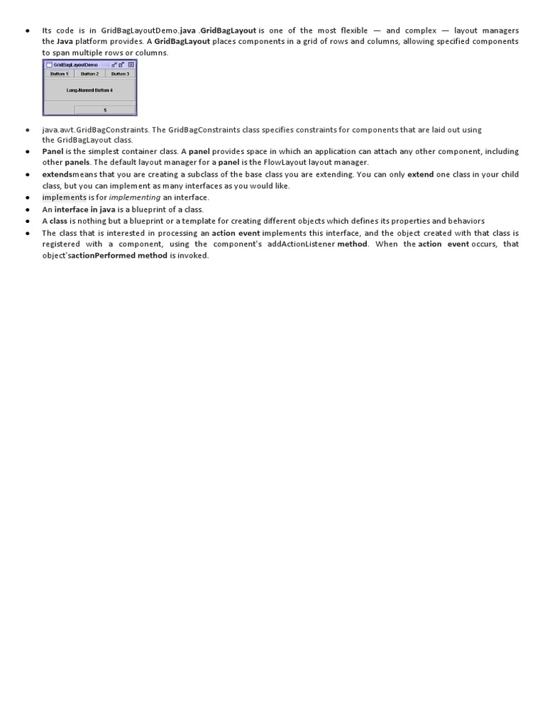 Idbagconstraints. The Gridbagconstraints Class Specifies Constraints For Components That Are ...