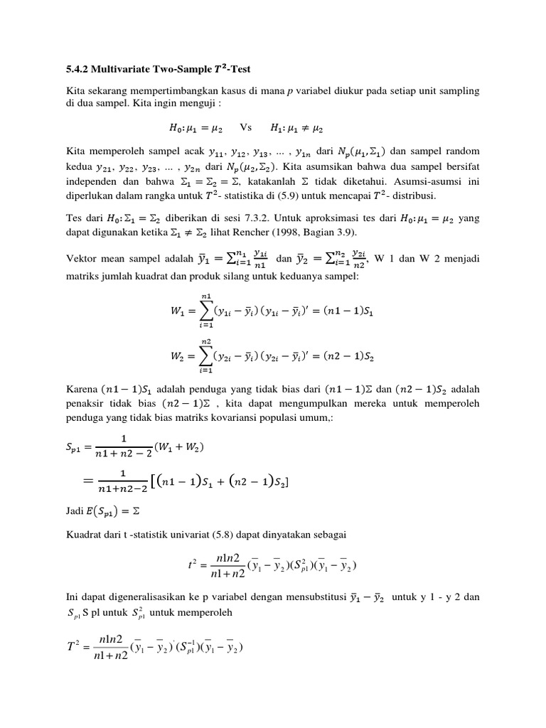T Square Test | PDF