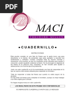 Test de Maci Cuadernillo | PDF