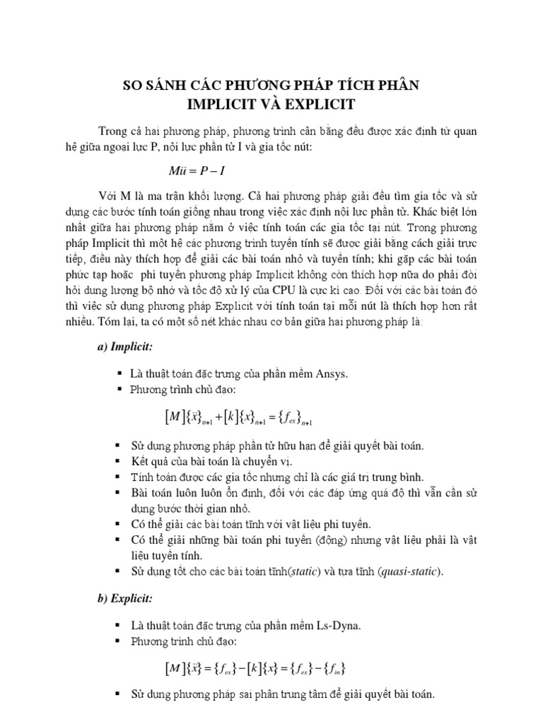 Implicit Explicit | PDF