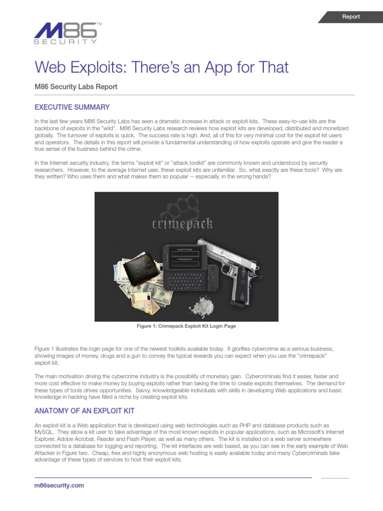 m86 Web Exploits Report | Download Free PDF | Malware | Web Application