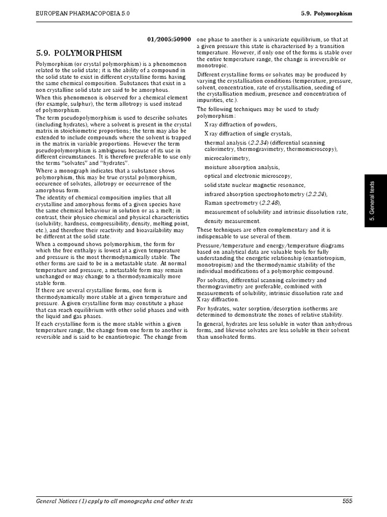 5.9. Polymorphism - PH Eur | Download Free PDF | Solid State Chemistry ...
