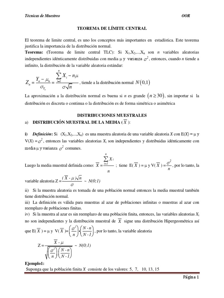 Distribución Muestral Ejercicios | PDF | Muestreo (Estadísticas) | Media