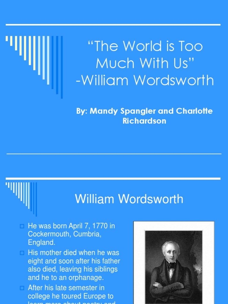 The World Is Too Much With Us 2 | PDF | Poetry | Poetic Form