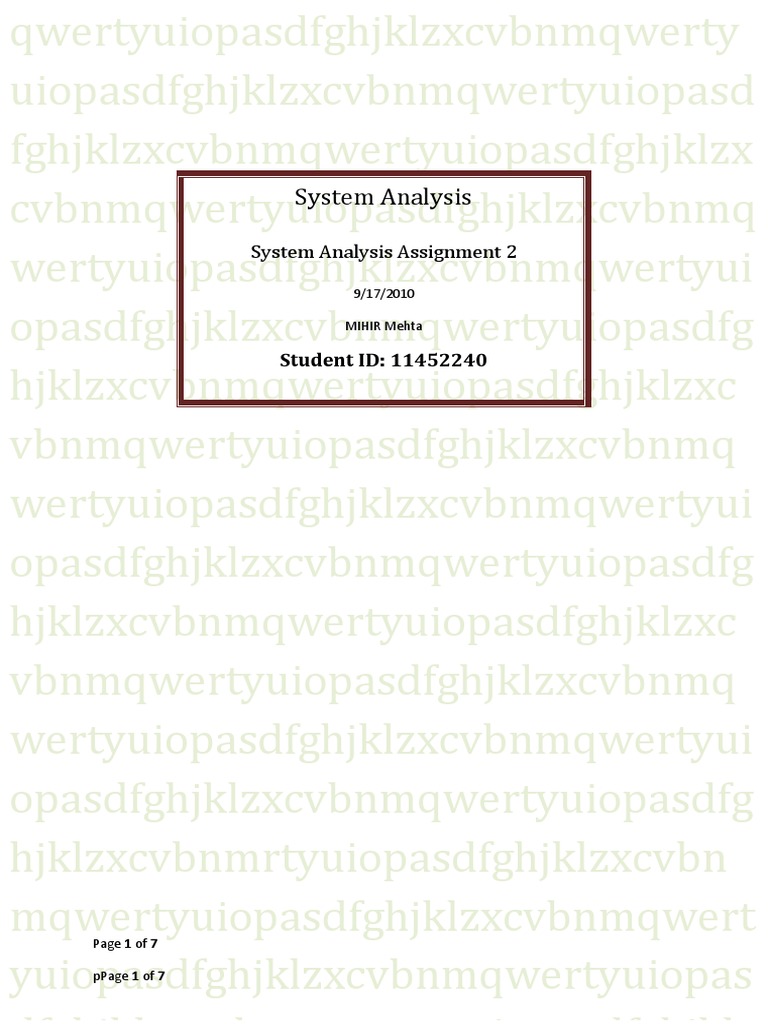 System Analysis Ass 2 | PDF | Class (Computer Programming) | Inheritance (Object Oriented ...