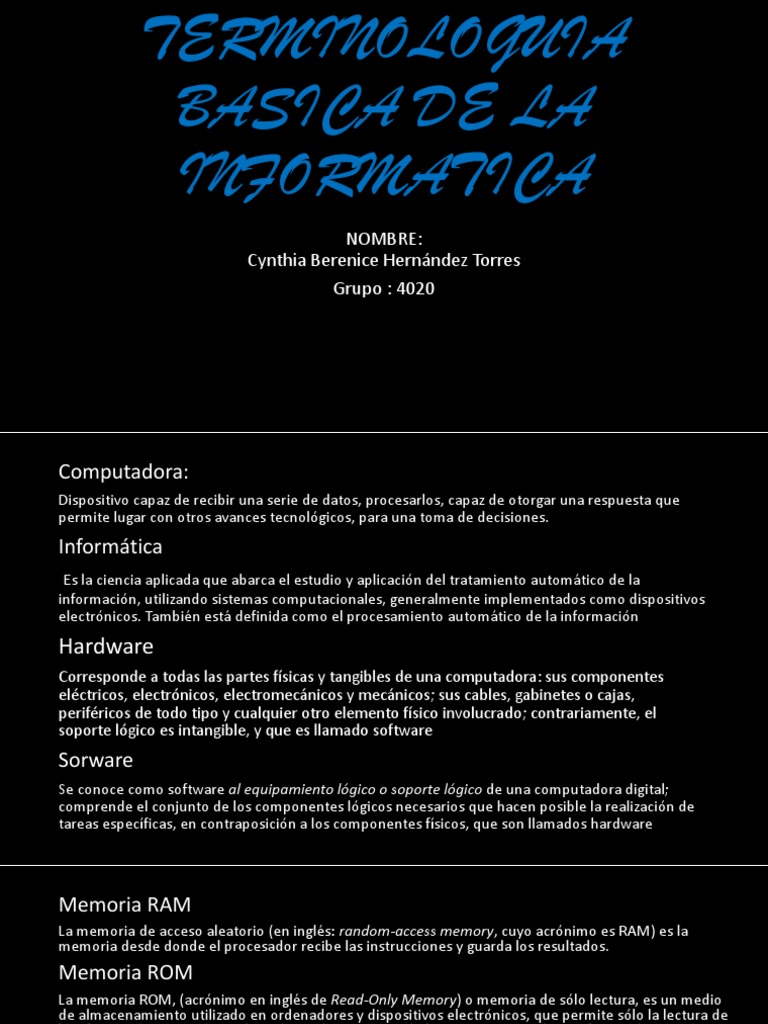 Terminologuia TBF | PDF | Poco | Programa de computadora