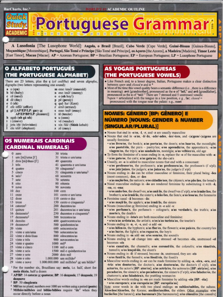 Portuguese Grammar | PDF