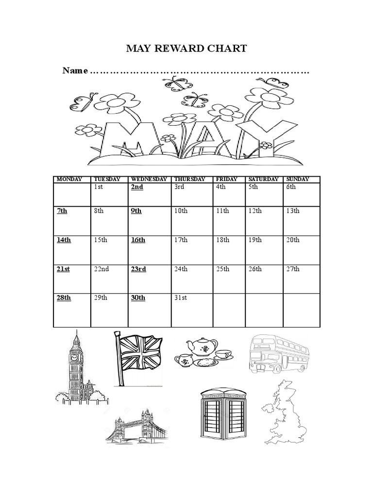 May Reward Chart: Name | PDF