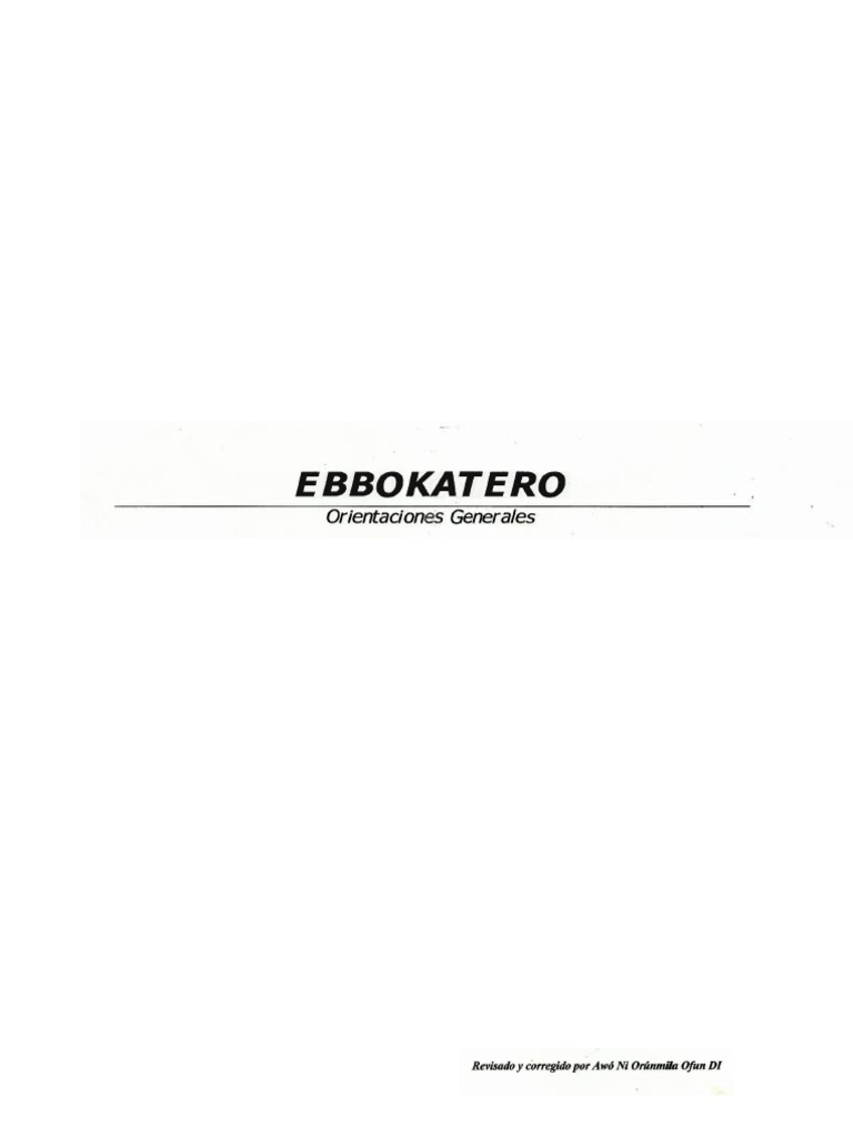 Preparación y Ceremonia del Ebbo | PDF | Santeria | Religión étnica