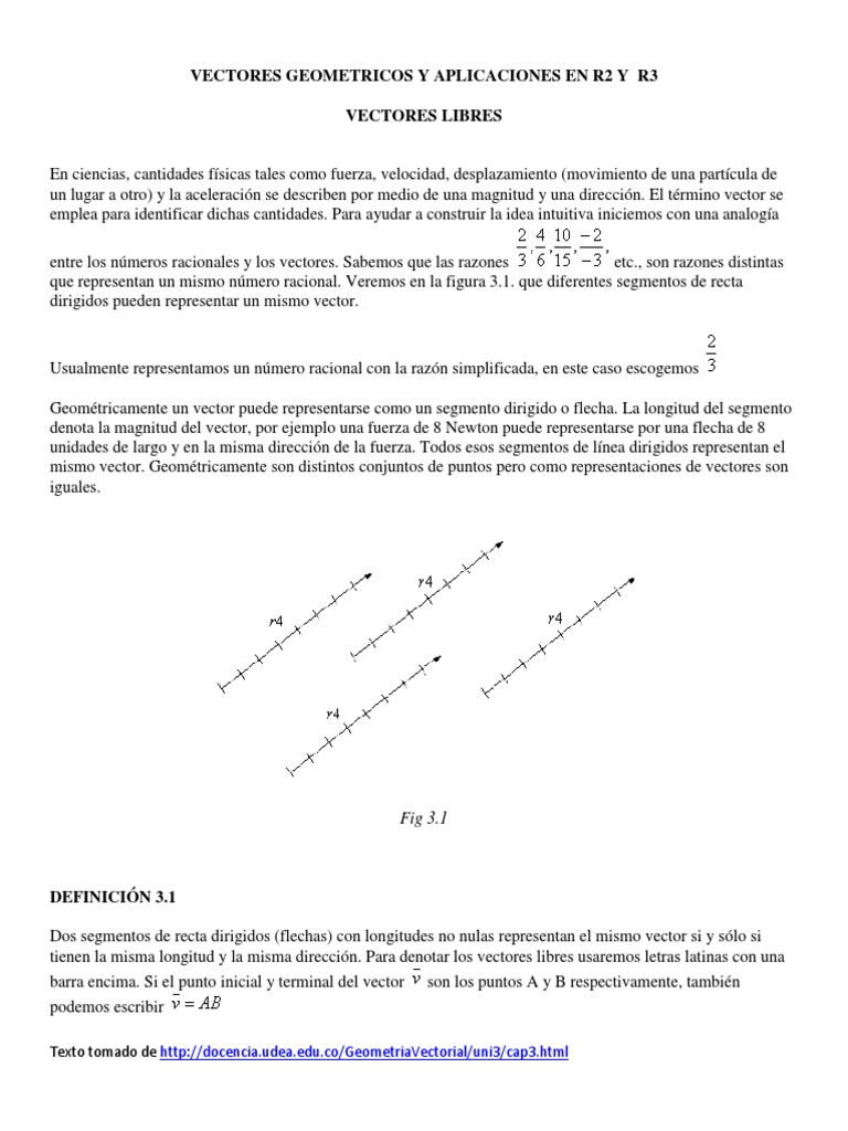 Vectores Geometricos y Aplicaciones en r2 para El Parcial | PDF ...