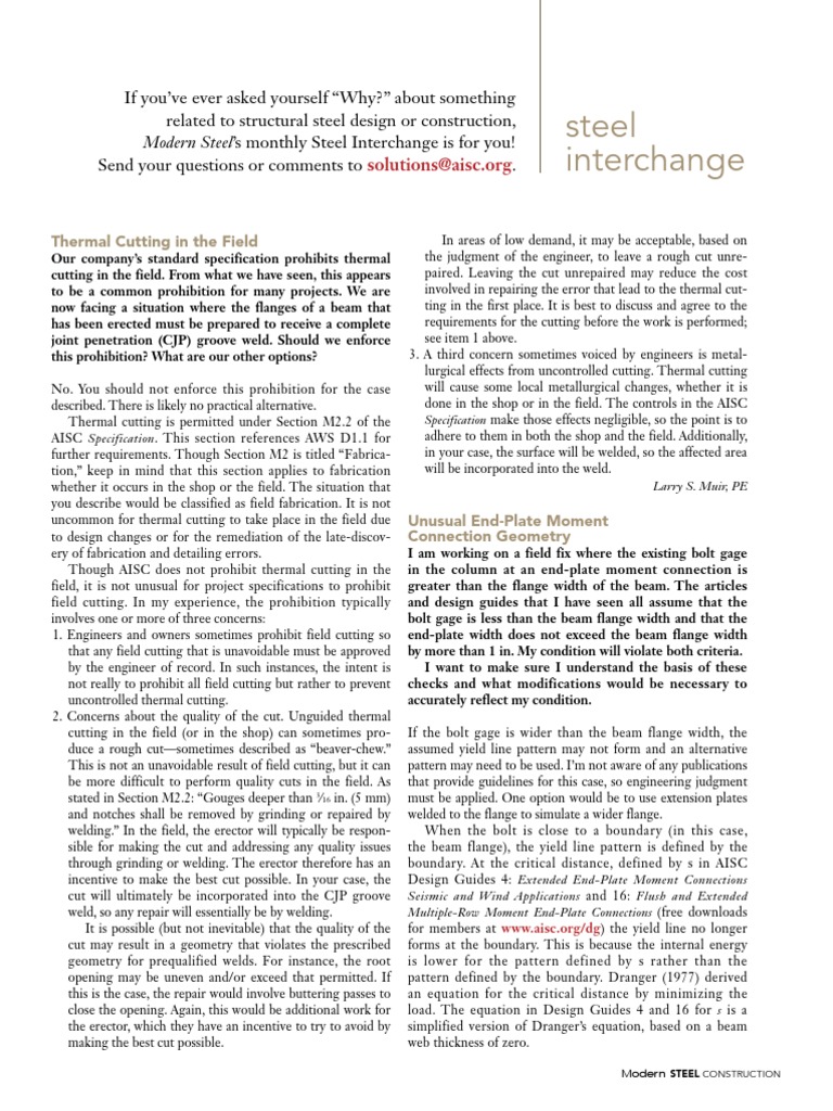 Steel Interchange: Modern Steel's Monthly Steel Interchange Is For You ...