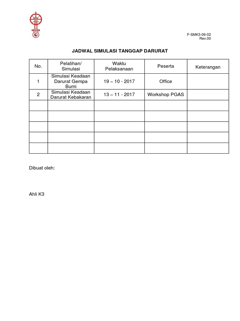 Form Tanggap Darurat | PDF