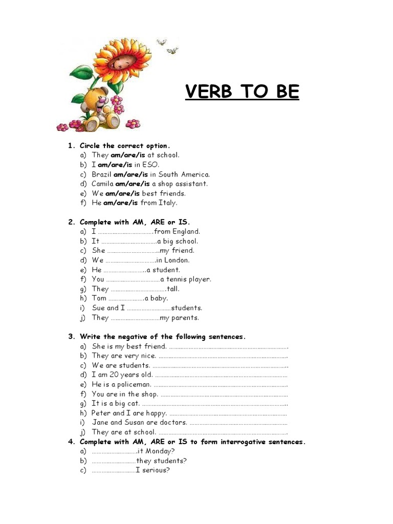 Verb To Be | PDF