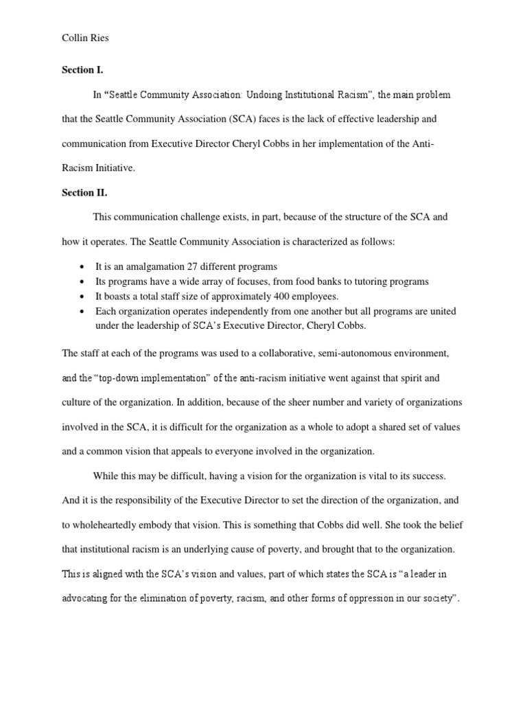 SCA Case | PDF | Motivation | Motivational