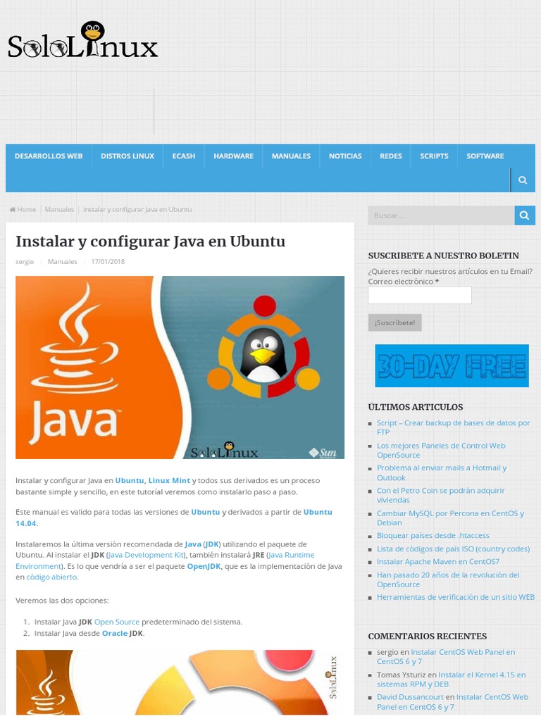 Instalar y Configurar Java en Ubuntu - Linux para Todos | PDF | Ubuntu ...