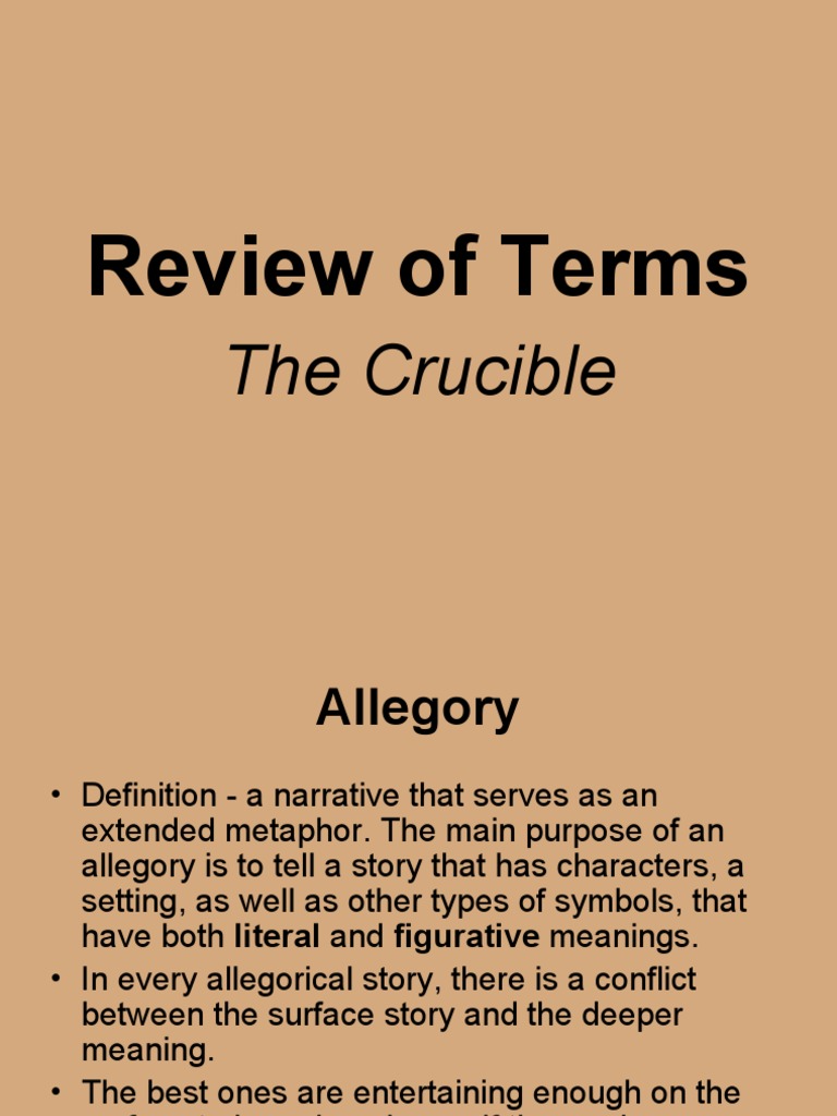 Understanding The Allegory - The Crucible and Mccarthy Ism | PDF | Mc ...