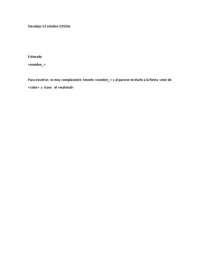 Carta Modelo | PDF