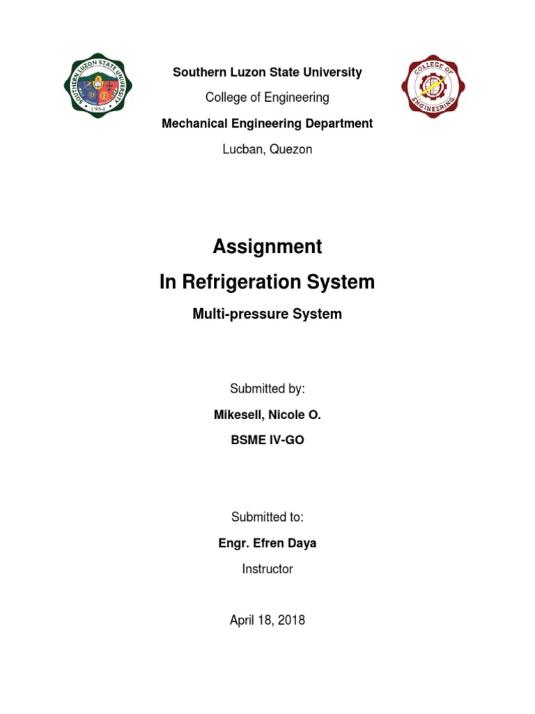 Assignment Ref Finals | PDF | Refrigeration | Energy Technology