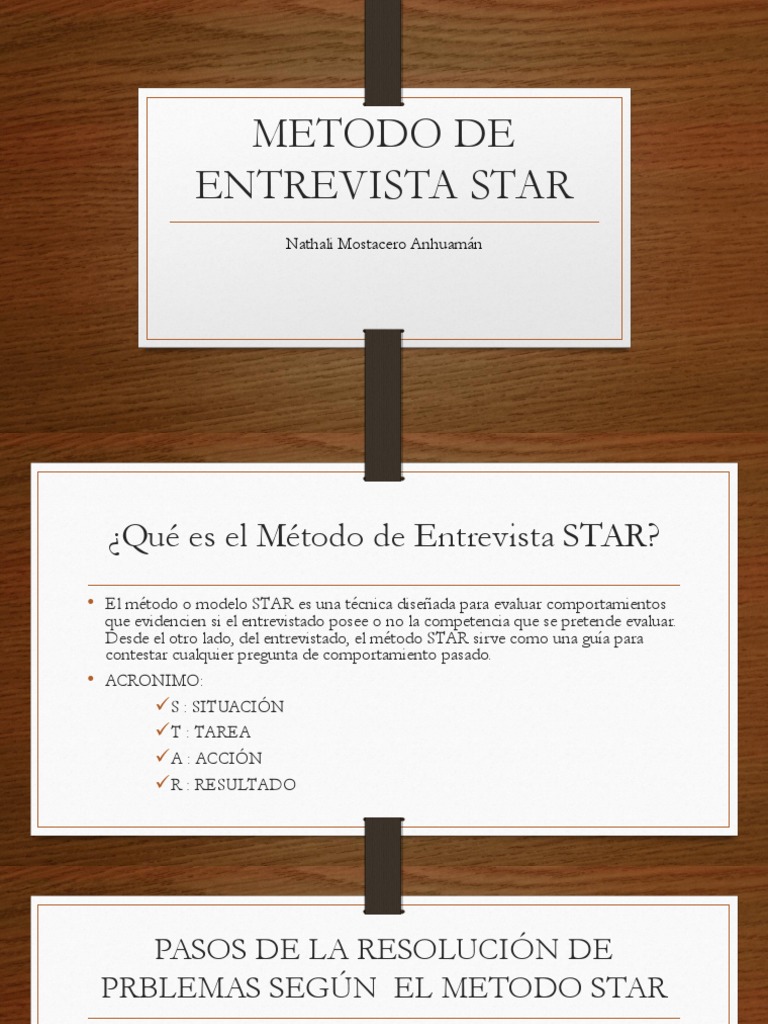 Metodo de Entrevista Star | PDF | Método científico | Comportamiento