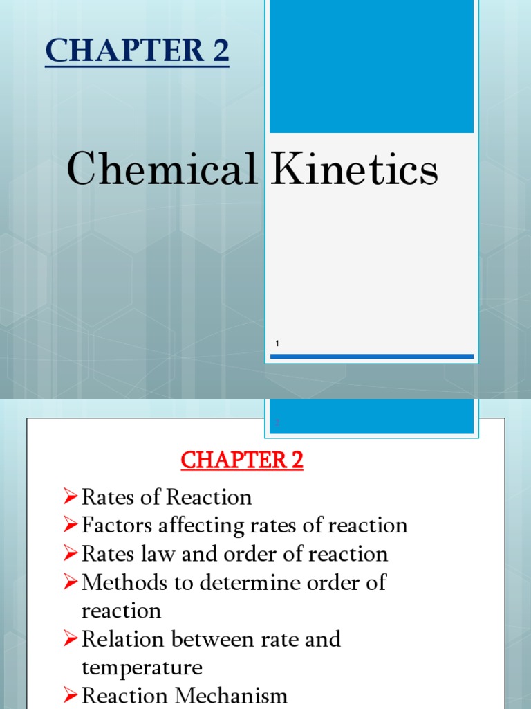 Chapter 2 - Chemical Kinetics | PDF | Reaction Rate | Activation Energy