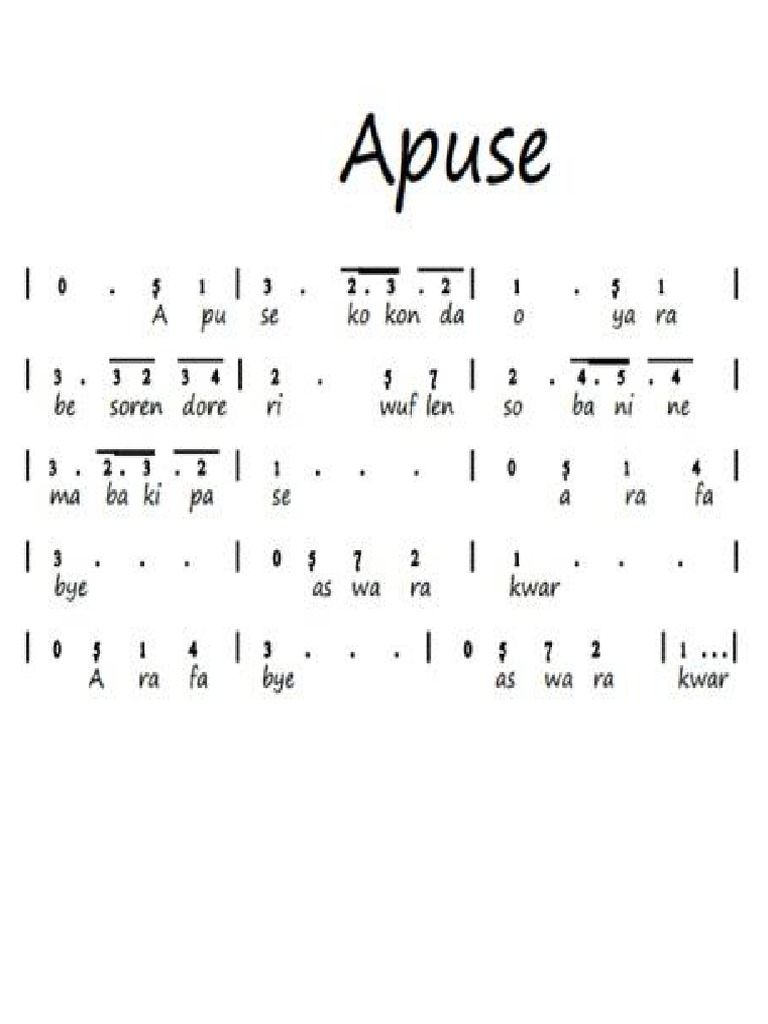 Apuse Not Angka | PDF
