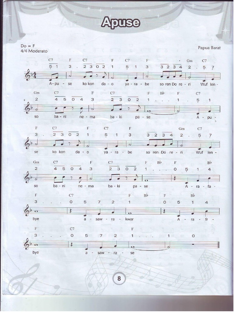 Not Balok Apuse | PDF