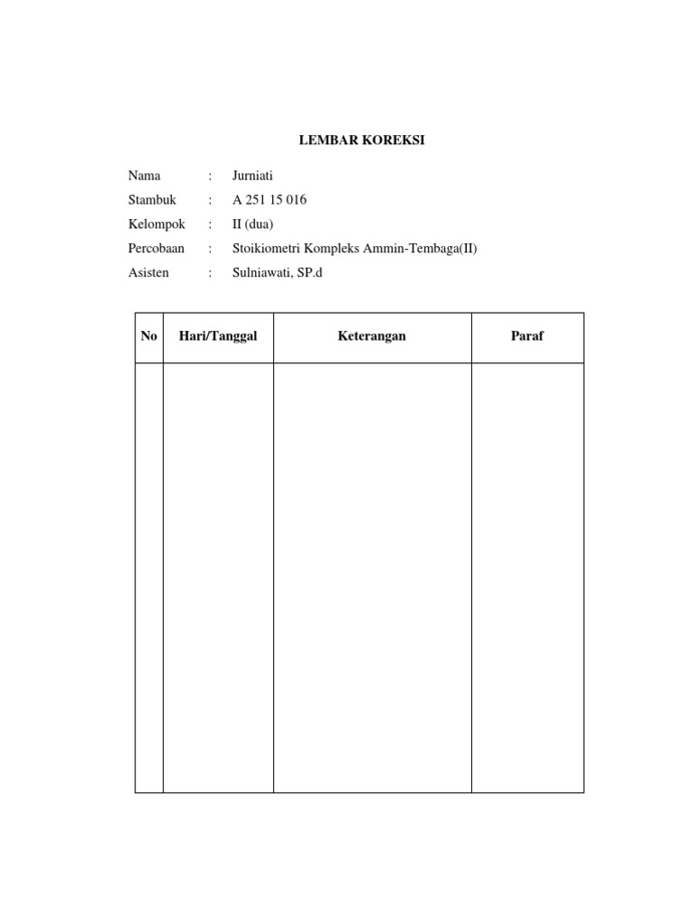 Lembar Koreksi | PDF