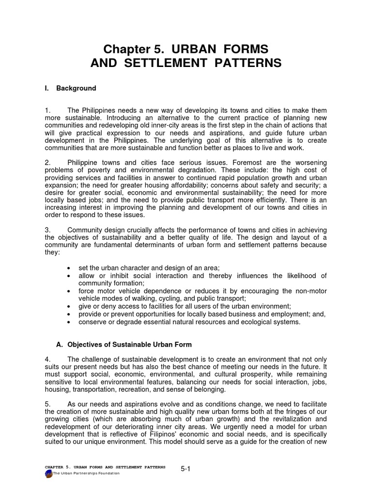 Chap 05. Urban Forms and Settlement Patterns 30nov06 UPF | PDF ...
