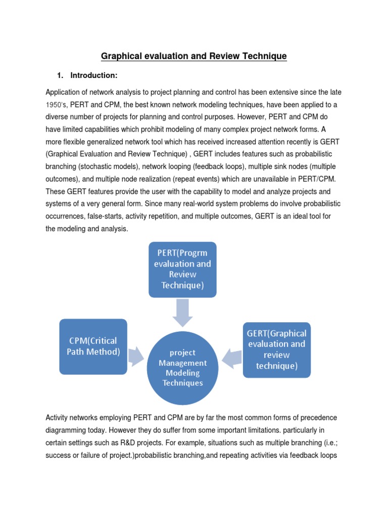 Graphical Evaluation And Review Technique PDF Scientific Modeling