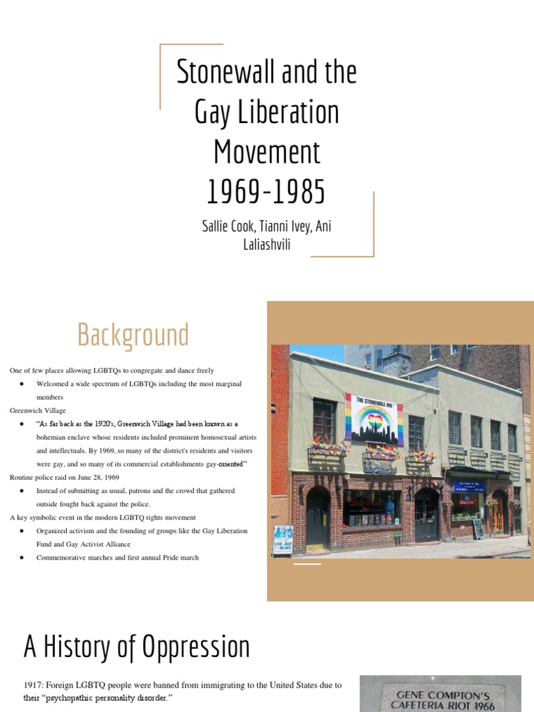Stonewall Riots Gay Liberation Movement | Download Free PDF ...