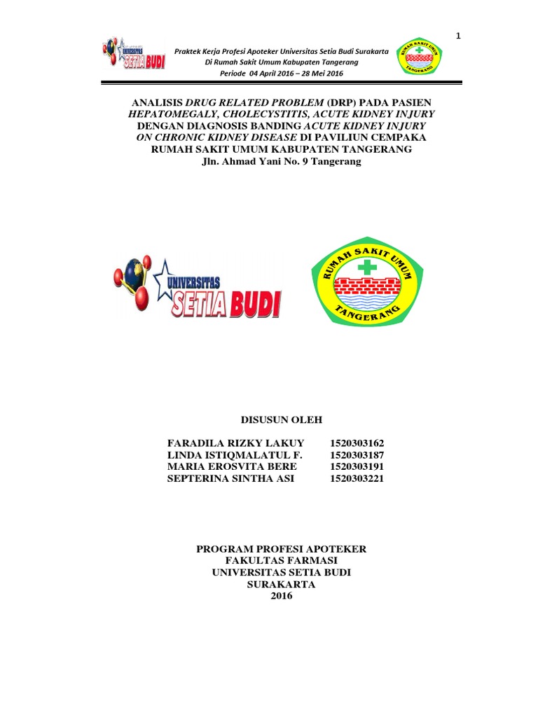 ANALISIS DRUG RELATED PROBLEM (DRP) PADA PASIEN DENGAN HEPATOMEGALY ...