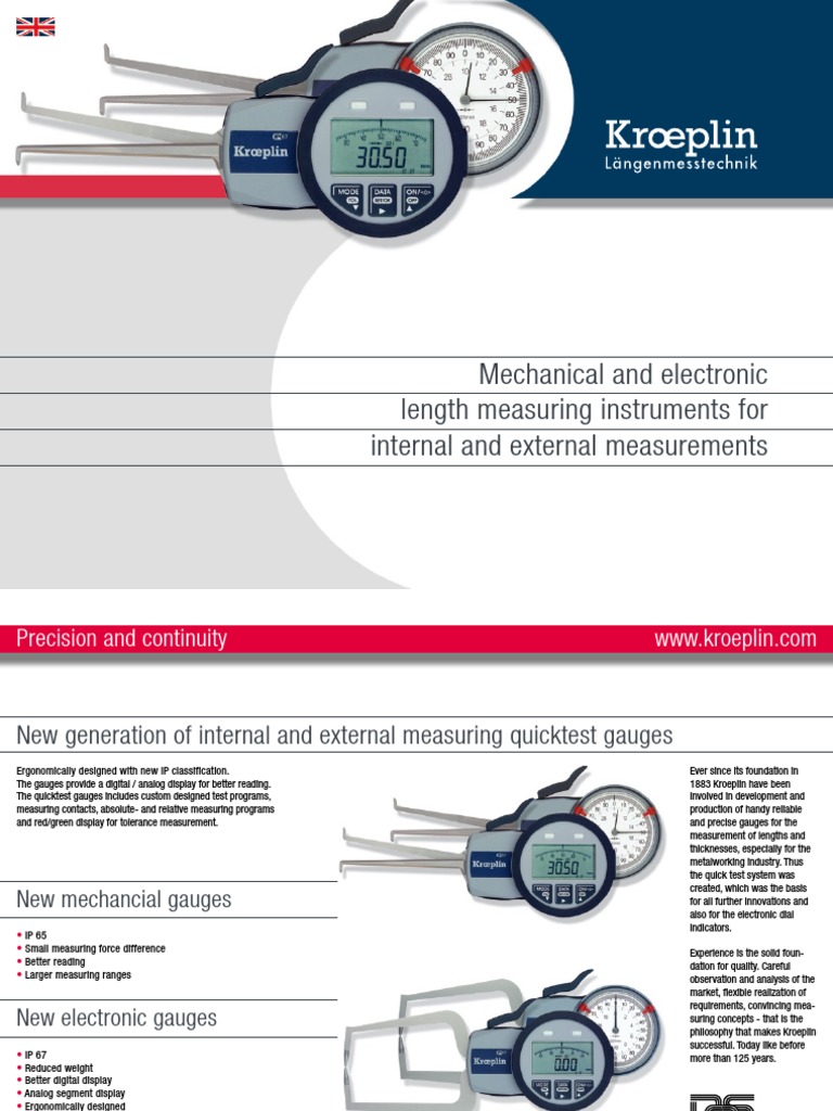 Kroeplin - Katalog 2010 EN | PDF | Accuracy And Precision | Measurement
