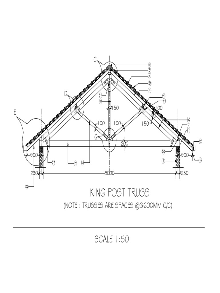 King Post | PDF | Building | Civil Engineering