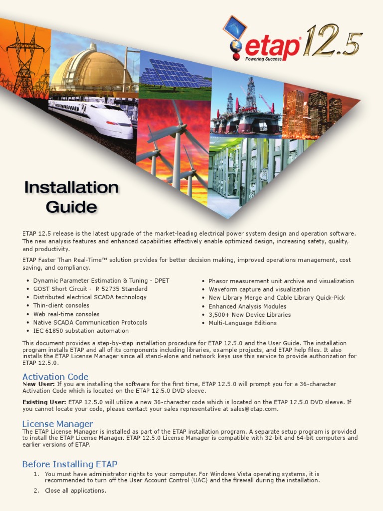 ETAP 12.5 Install Guide Release PDF | PDF | Windows Server 2003 ...