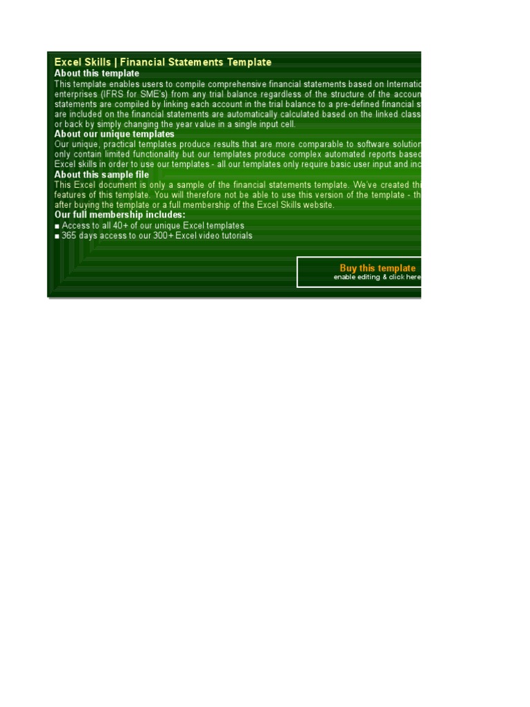 Financial Statements Sample | PDF | Rounding | Microsoft Excel