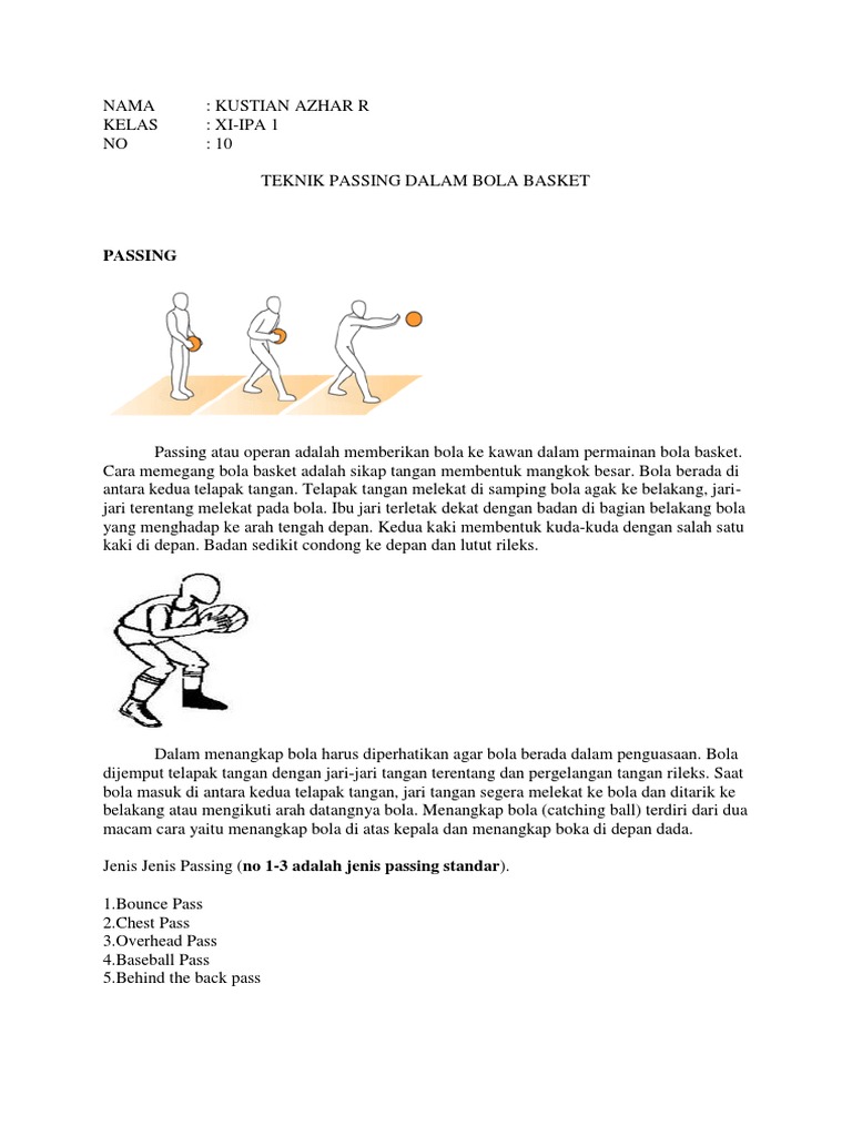 Teknik Passing dalam Bola Basket | PDF