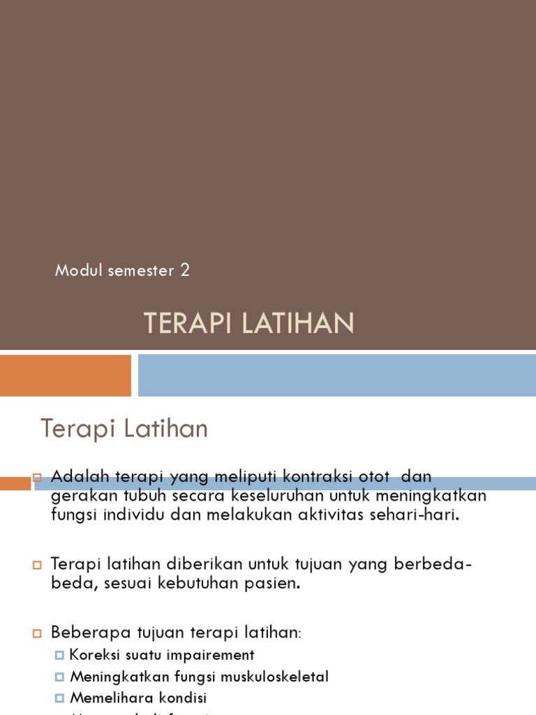 Terapi Latihan Ve | PDF