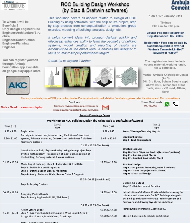 RCC Building Design Workshop Overview | PDF | Beam (Structure ...
