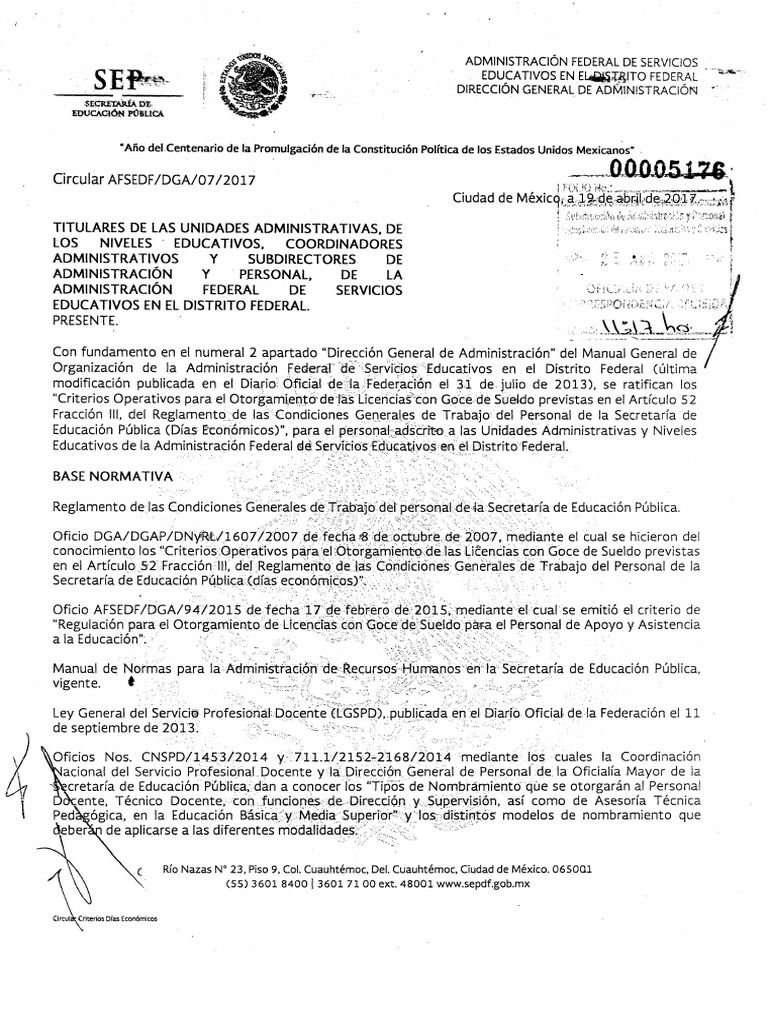 Circular Afsedf Días Económicos | PDF | México | Ciudad de México