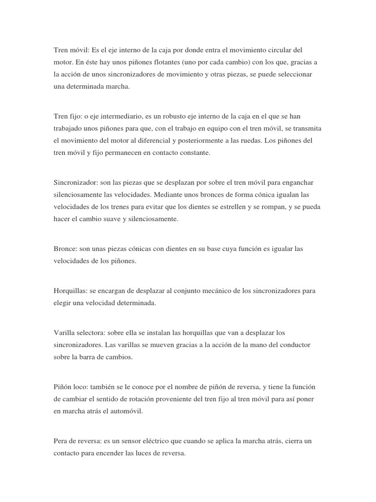 Tren Móvil | PDF | Transmisión (Mecánica) | Engranaje